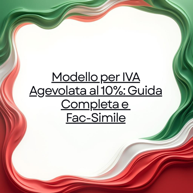 Modello per IVA Agevolata al 10% - TheCalcoloIVA